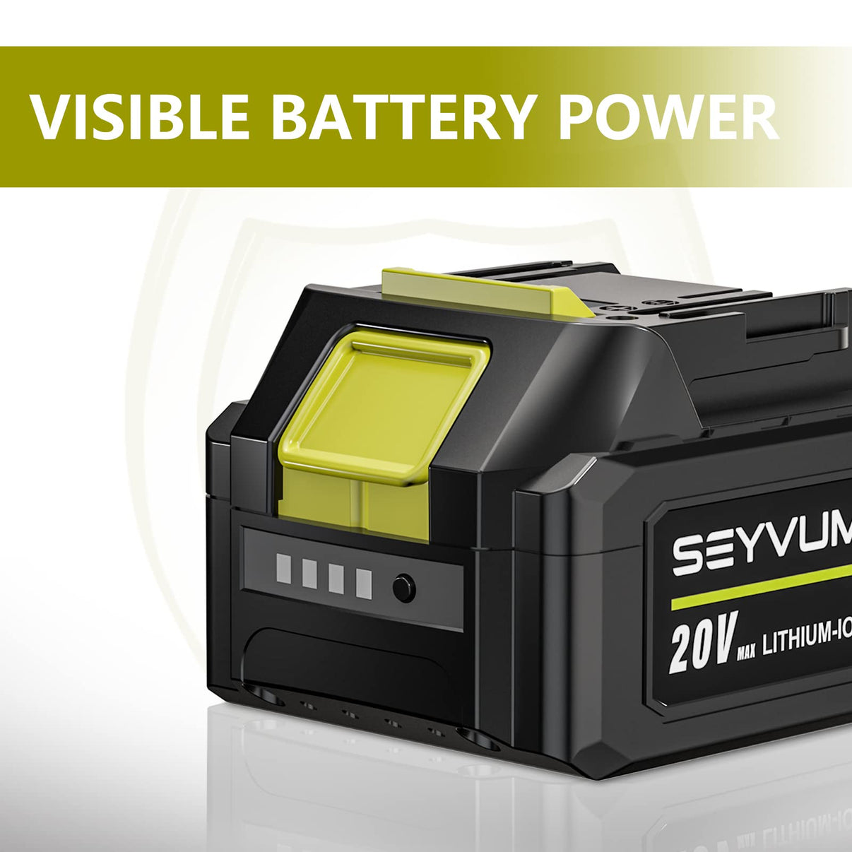 SEYVUM 20V MAX Battery, 5.0Ah Lithium Ion Battery，Compatible with 20V